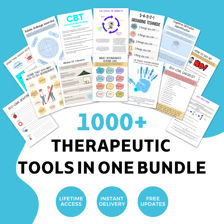 Therapeutic Tools: Mental Health Worksheets | Therapist Toolzone