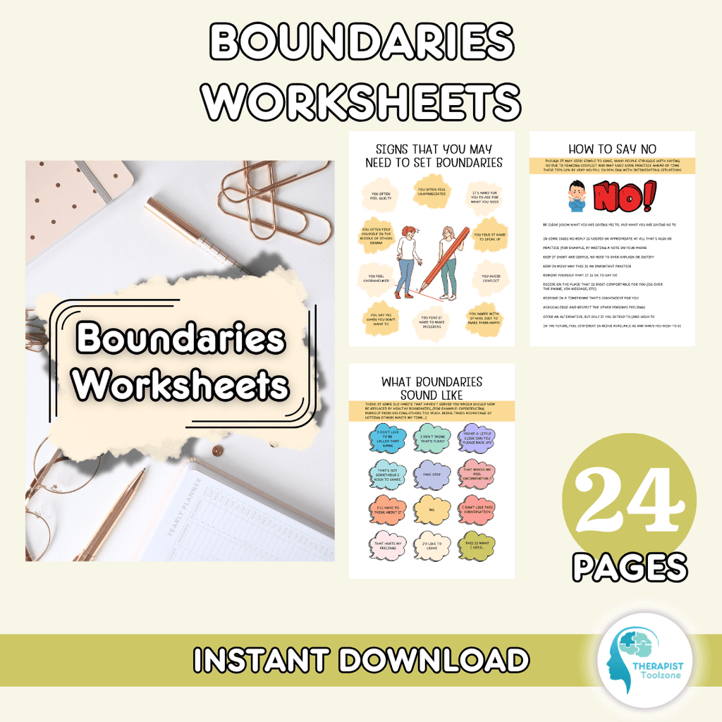 Therapeutic Tools: Mental Health Worksheets | Therapist Toolzone